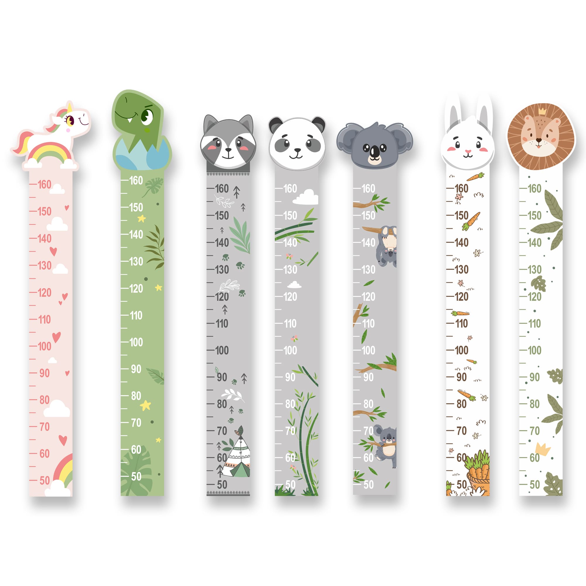 Kids Wooden Growth Height Chart Ruler - Handmade Personalized Growth ...
